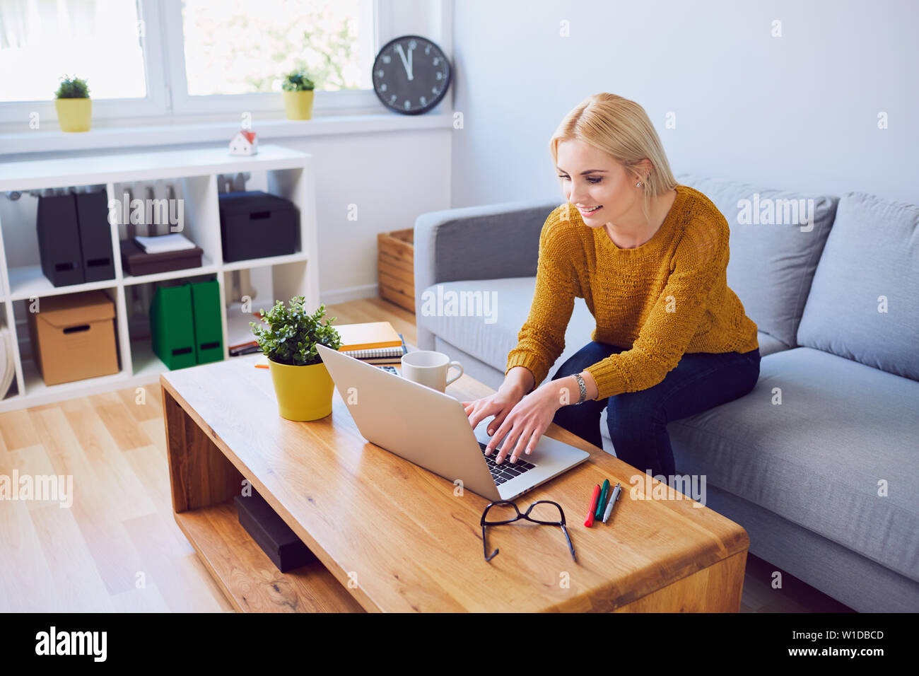 At home typing hi-res stock photography and images - Alamy