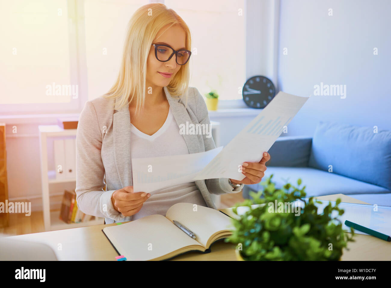 Business person working documents hi-res stock photography and images ...