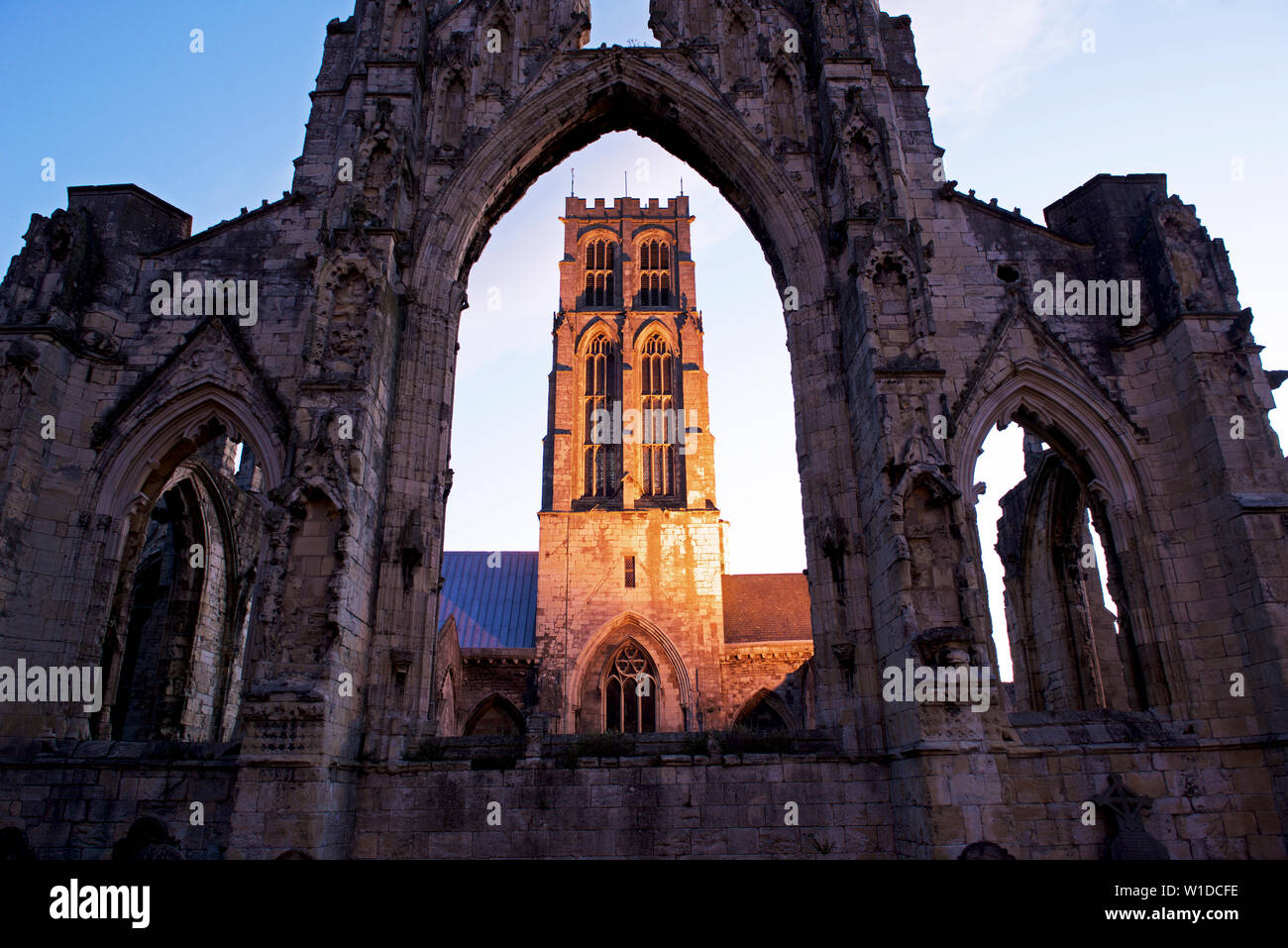 The Minster, Howden, at night, East Yorkshire, England UK Stock Photo ...
