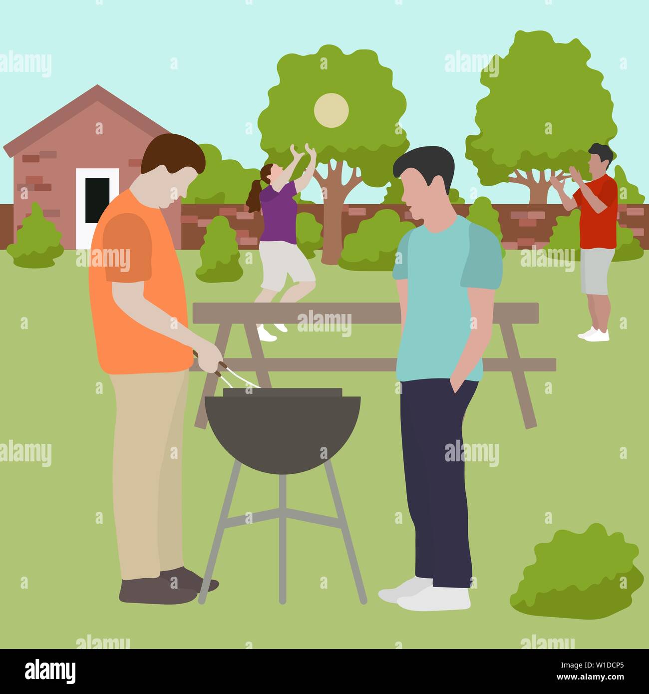 Backyard Bbq Party Clipart