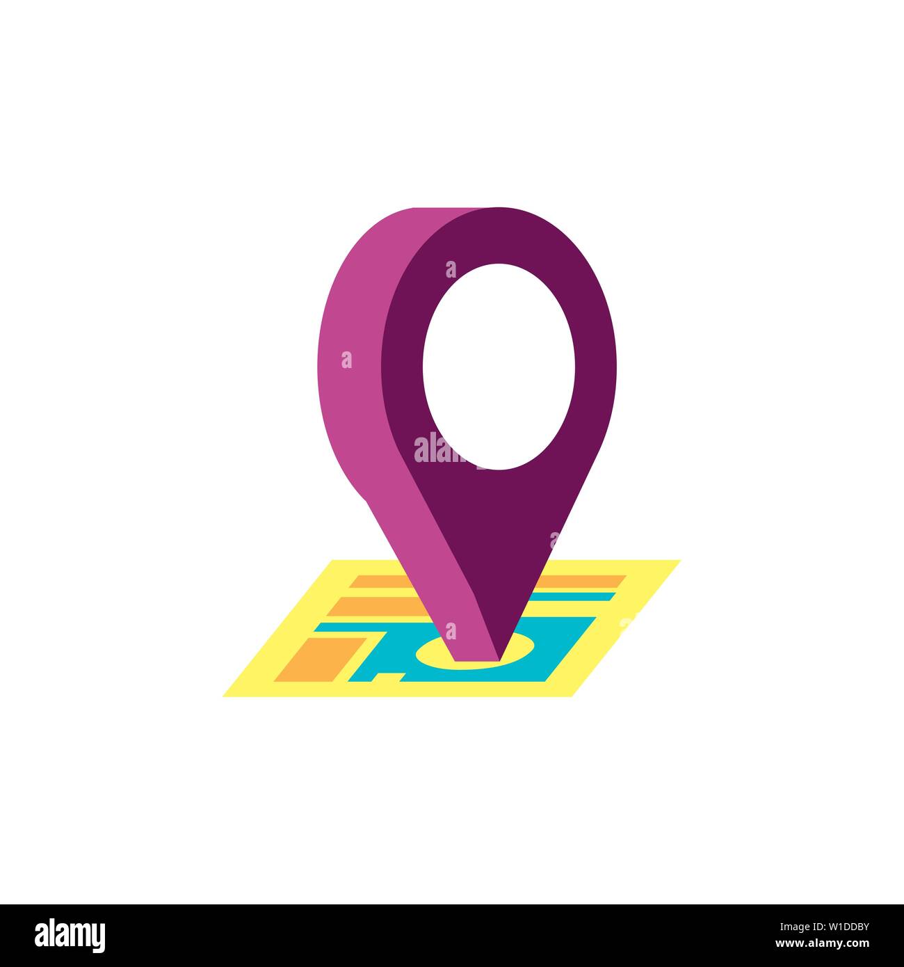 map guide with pin pointer location vector illustration design Stock ...