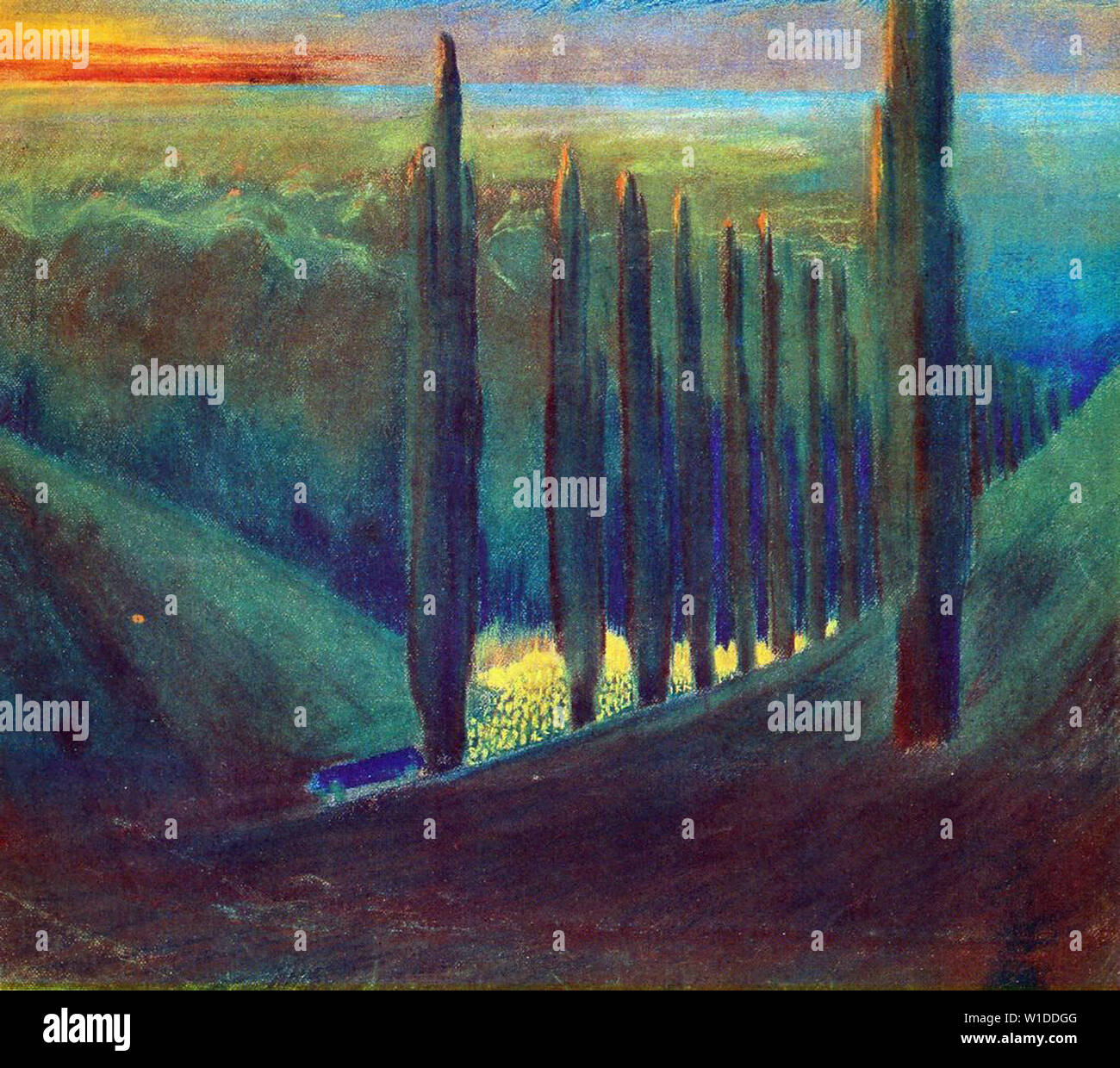 Mikalojus Konstantinas Čiurlionis - Funeral Symphony Iv 1903 Stock ...