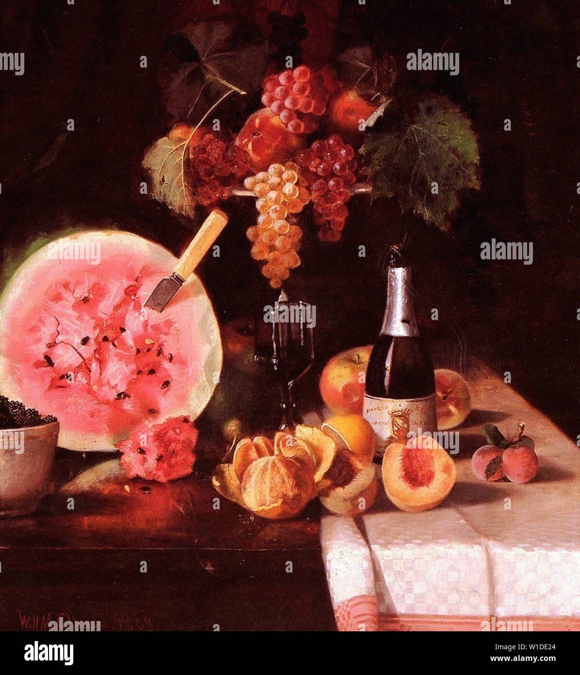 William Merritt Chase - Still Life Watermelon 1869 Stock Photo - Alamy