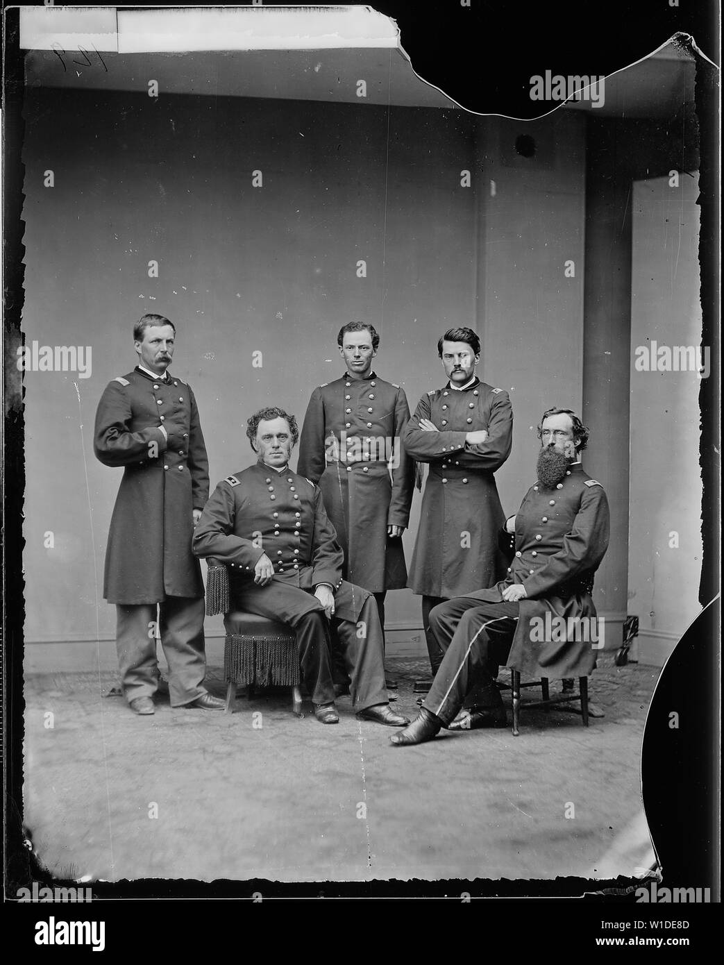 Gen. James B. Steedman and staff of four Stock Photo - Alamy