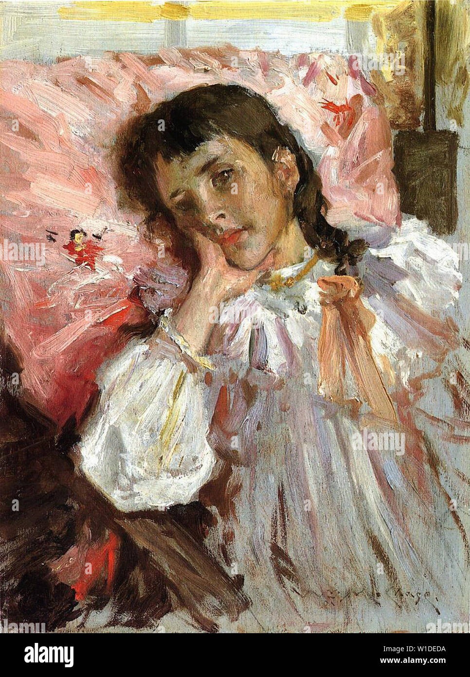 William Merritt Chase - Tired 1894 Stock Photo - Alamy