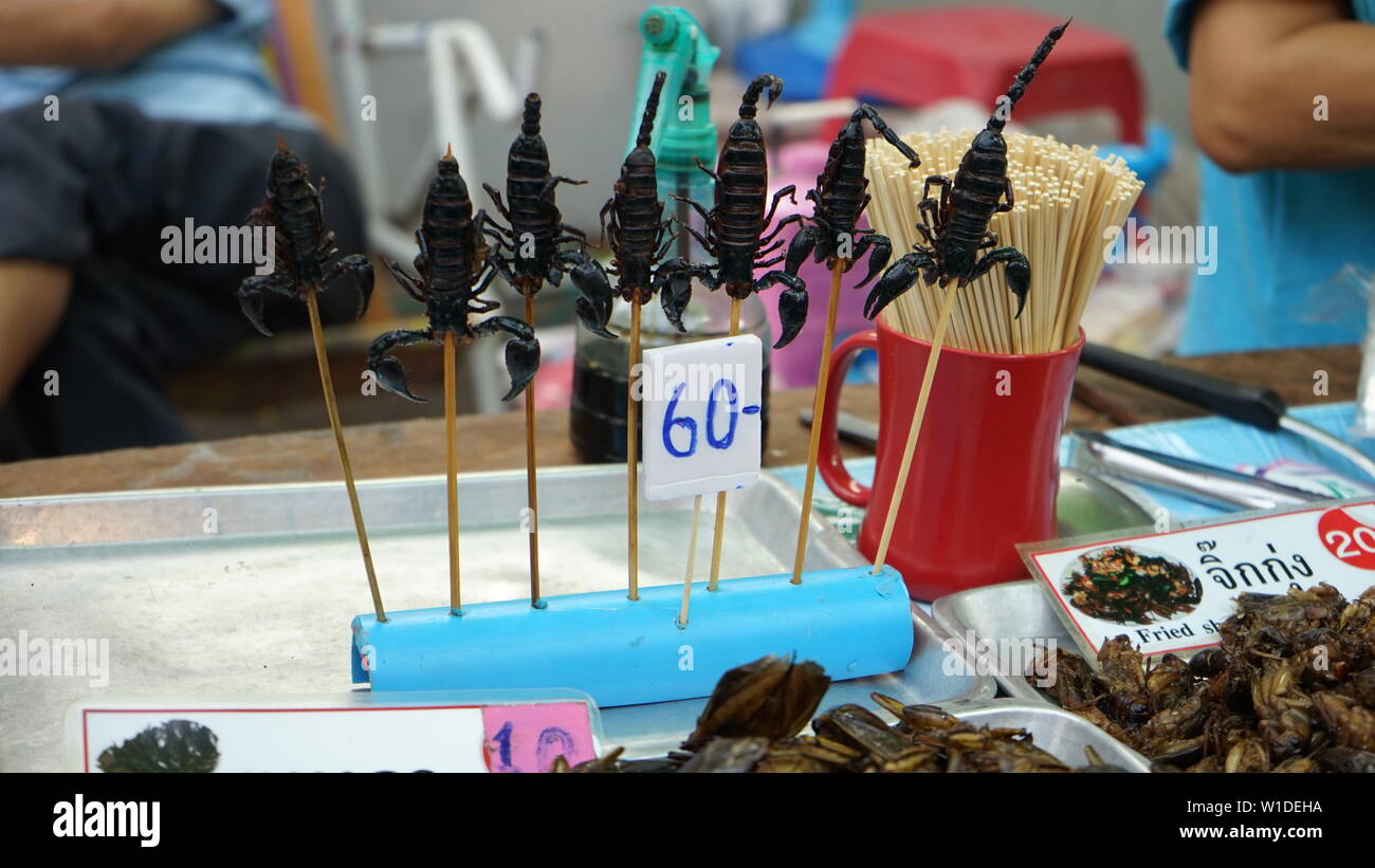 Scorpion food thailand hi-res stock photography and images - Alamy