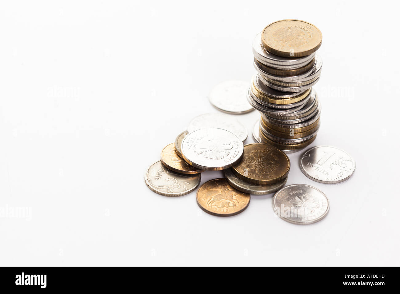 Coins isolated on white background Stock Photo - Alamy