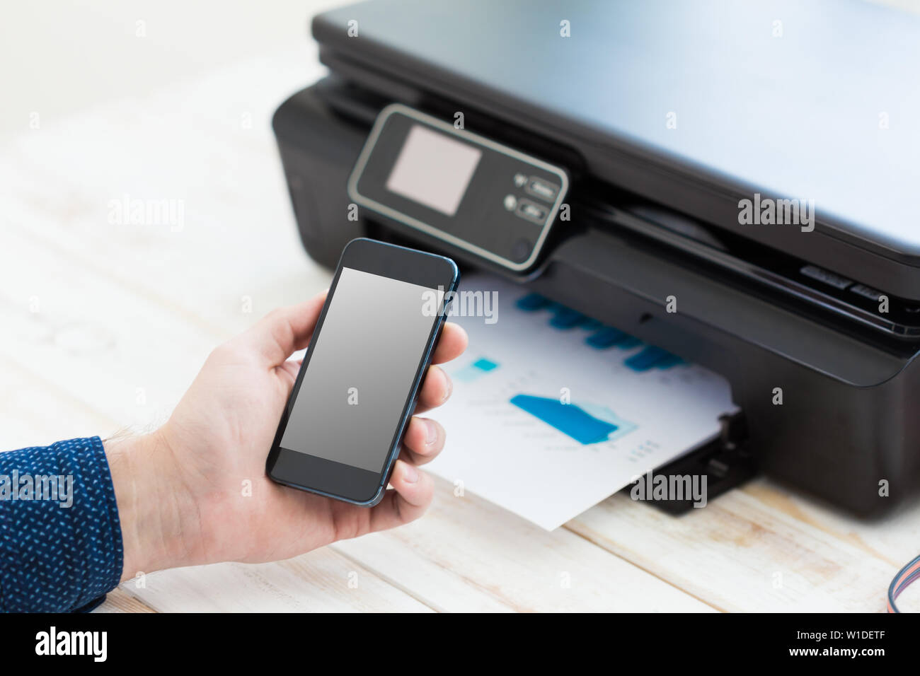 Male businessman fax machine copier hi-res stock photography and images ...