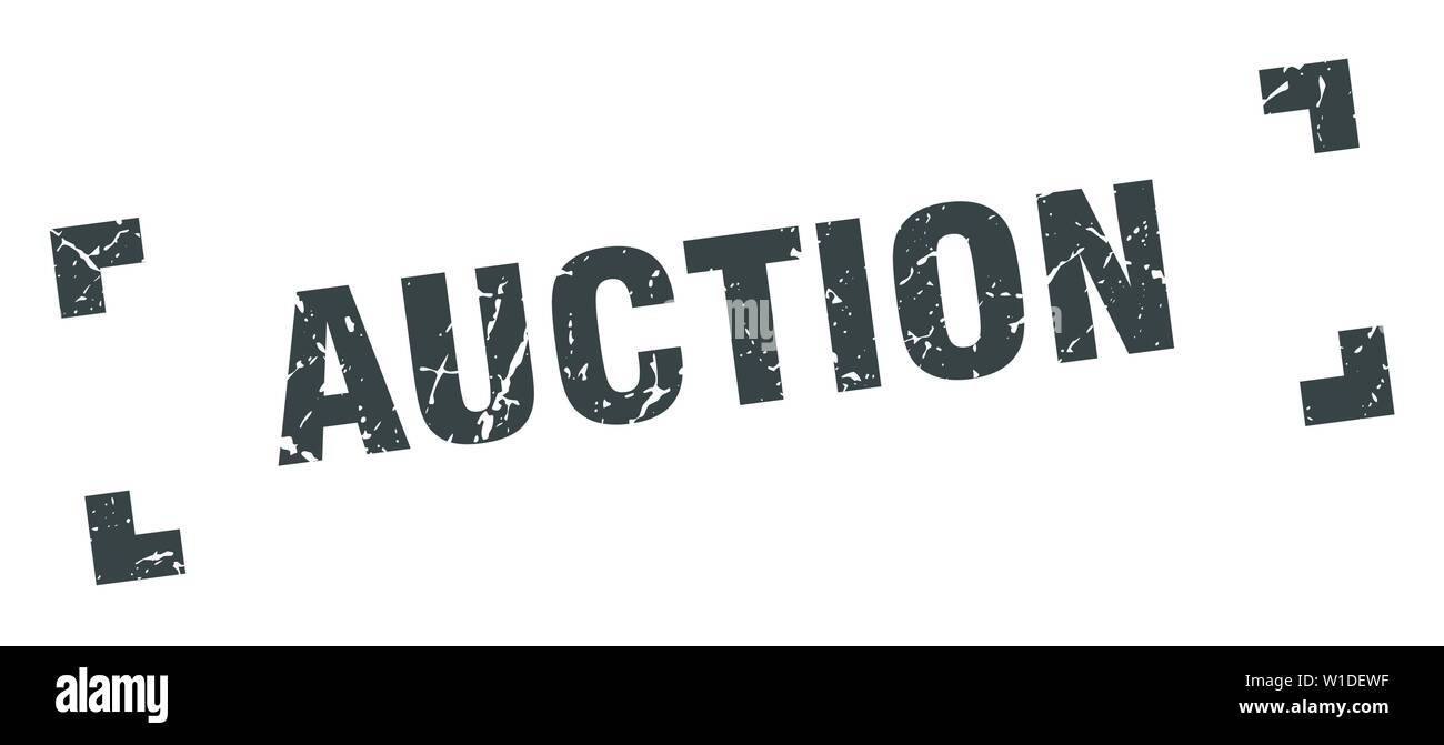 auction stamp. auction square grunge sign. auction Stock Vector Image ...