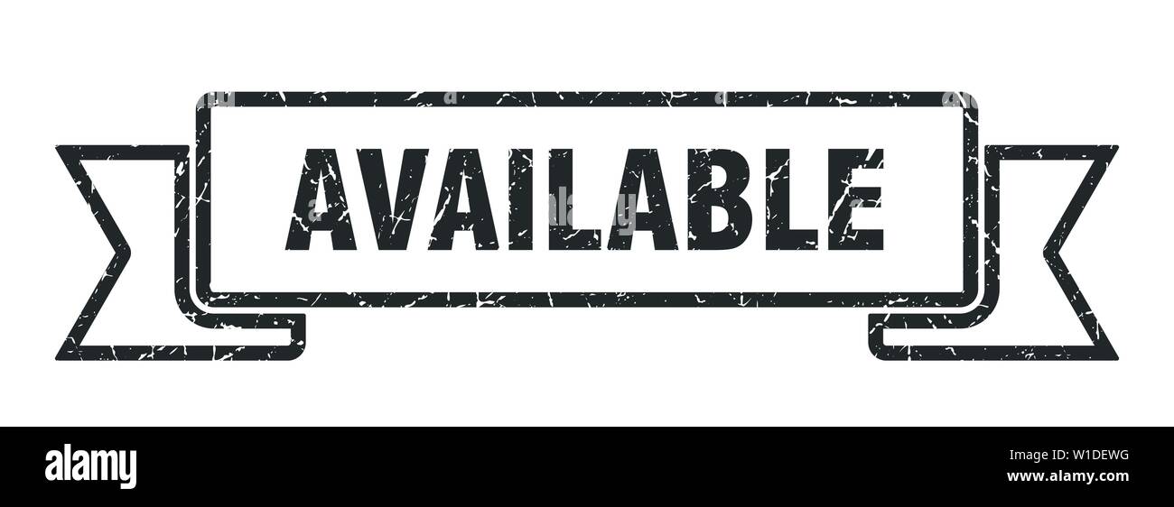 available grunge ribbon. available sign. available banner Stock Vector ...