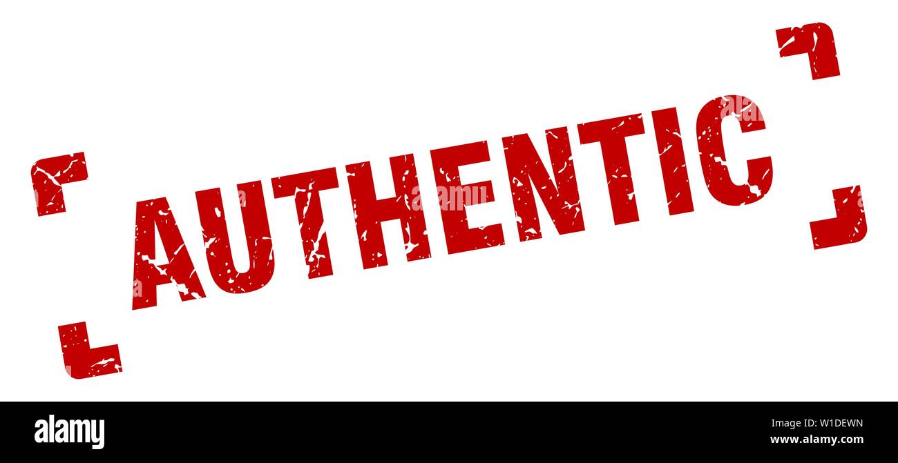 authentic stamp. authentic square grunge sign. authentic Stock Vector ...
