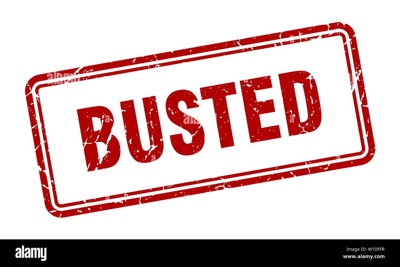 busted stamp. busted square grunge sign. busted Stock Vector Image ...