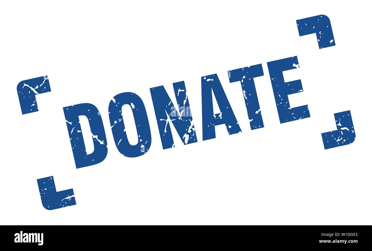 donate stamp. donate square grunge sign. donate Stock Vector Image ...