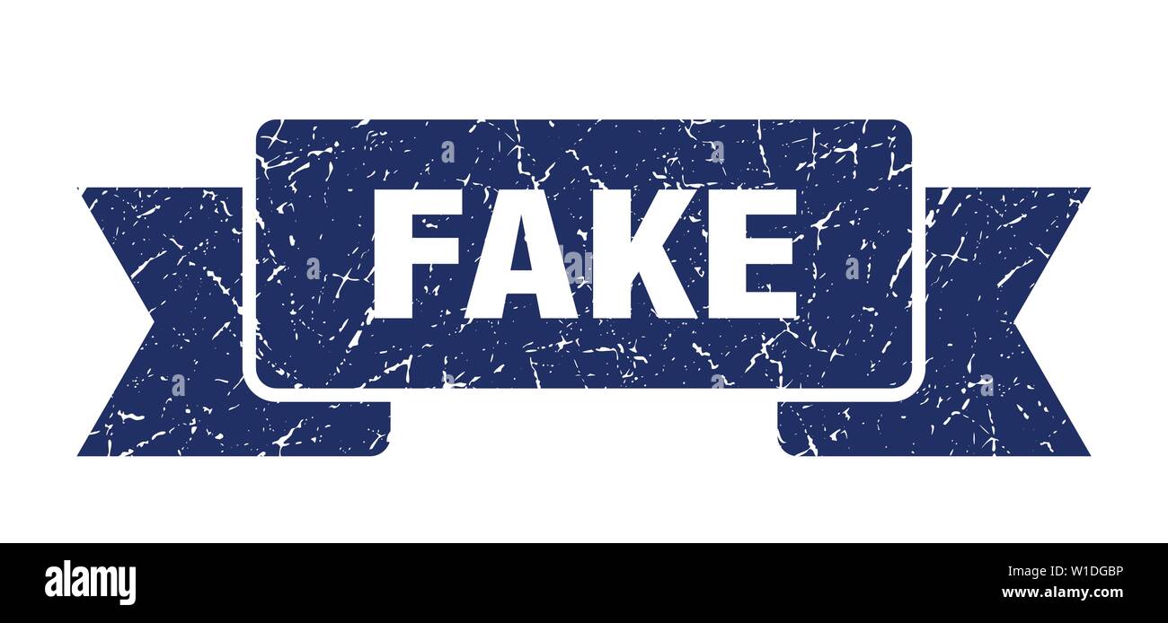 fake grunge ribbon. fake sign. fake banner Stock Vector Image & Art - Alamy
