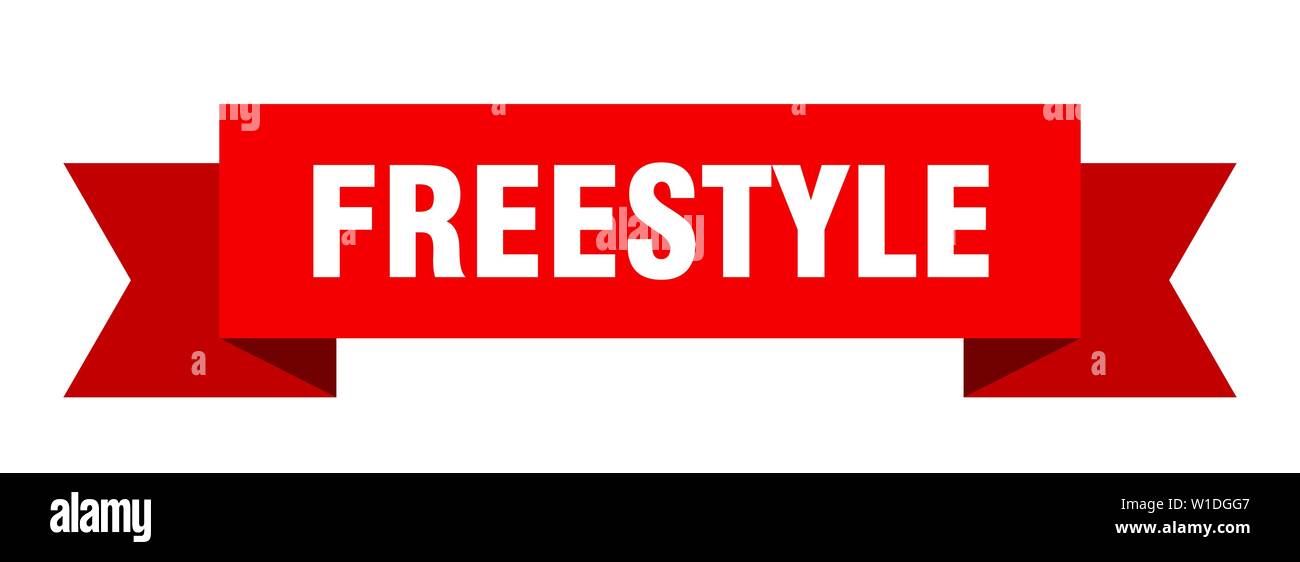 freestyle ribbon. freestyle isolated sign. freestyle banner Stock ...
