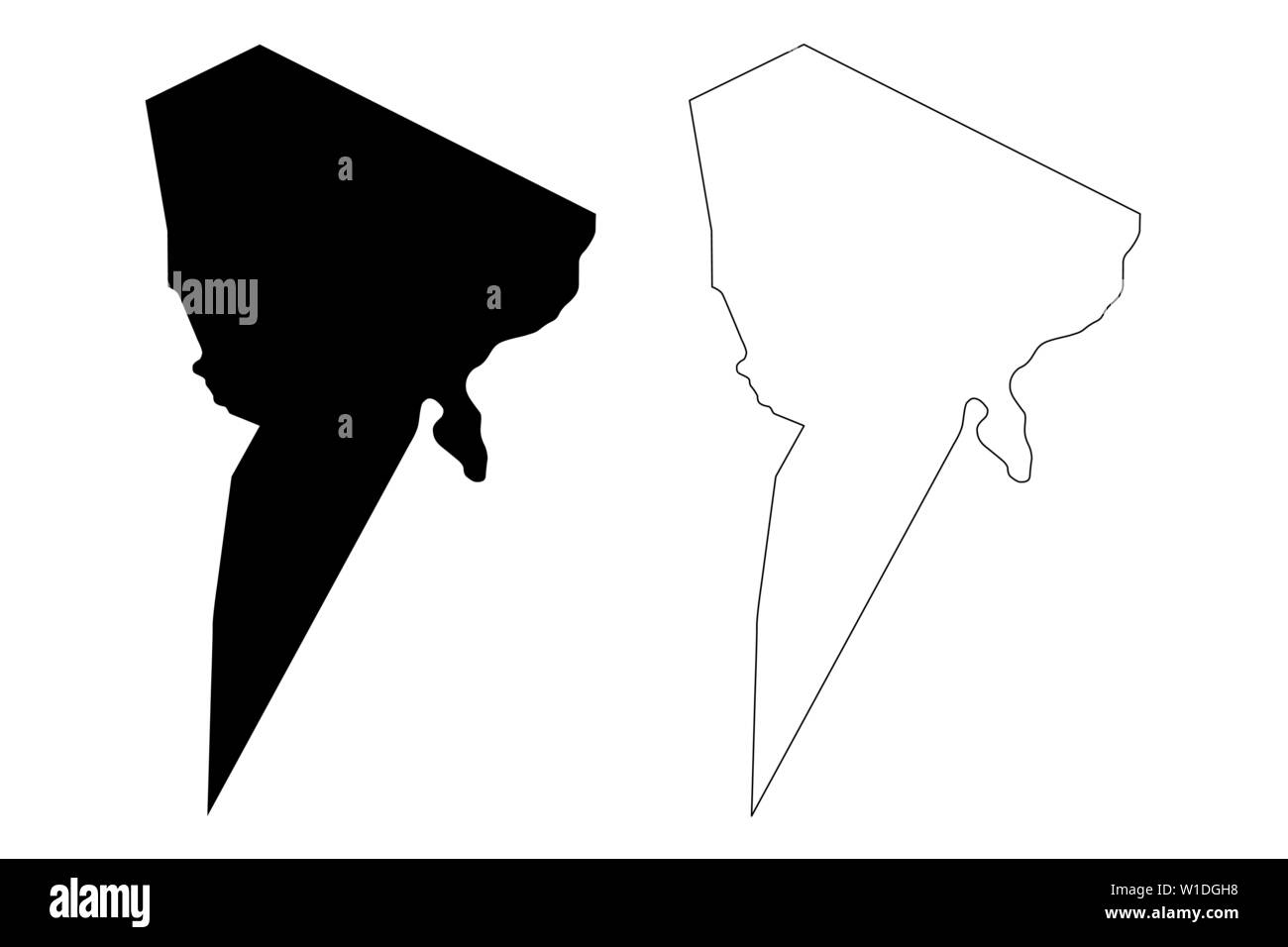 Tibesti vector outline map hi-res stock photography and images - Alamy