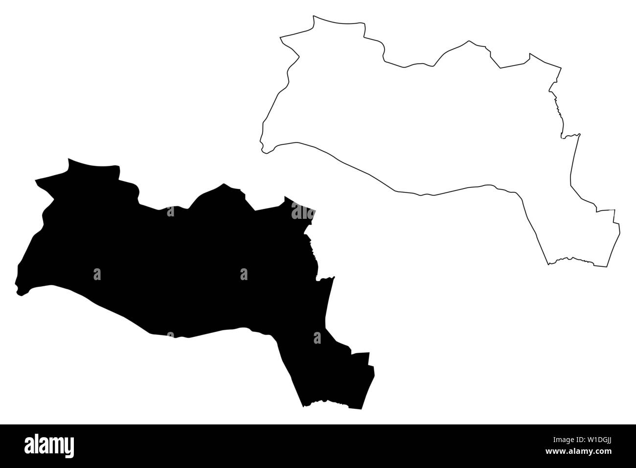 Sila Region (Regions of Chad, Republic of Chad) map vector illustration ...