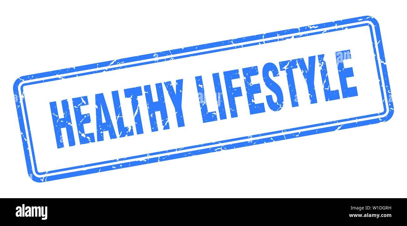 healthy lifestyle stamp. healthy lifestyle square grunge sign. healthy ...