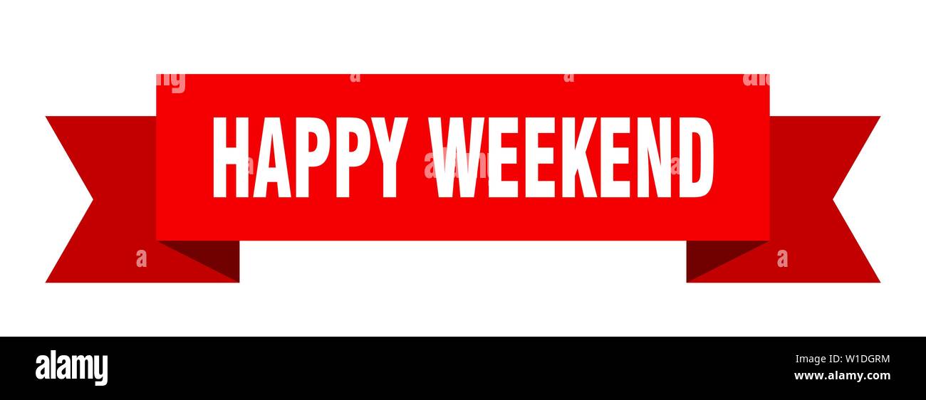 happy weekend ribbon. happy weekend isolated sign. happy weekend banner ...