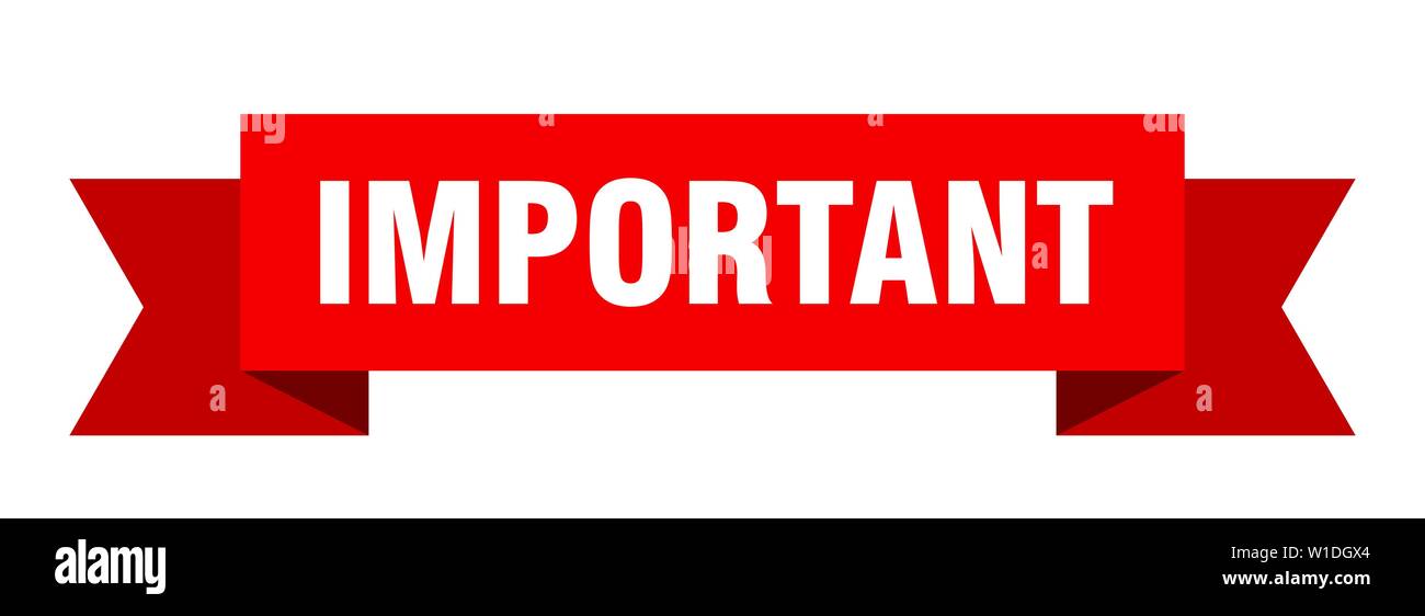 important ribbon. important isolated sign. important banner Stock ...