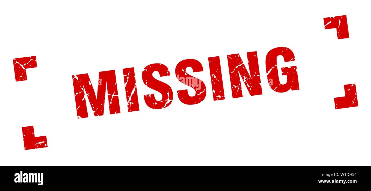 missing stamp. missing square grunge sign. missing Stock Vector Image ...
