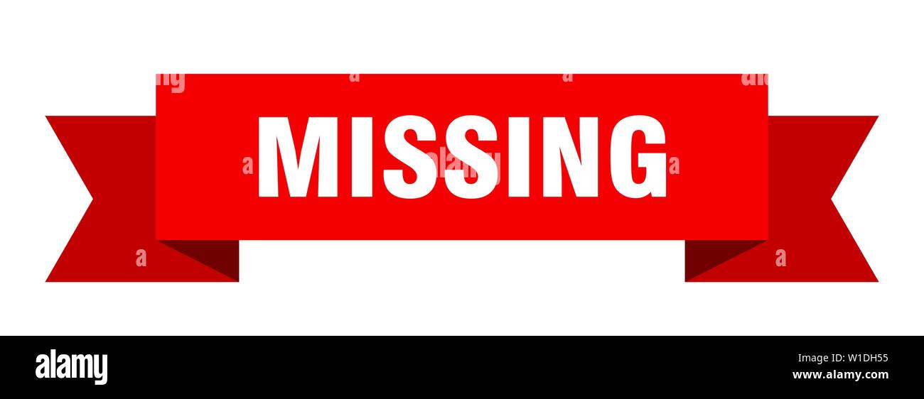 missing ribbon. missing isolated sign. missing banner Stock Vector ...