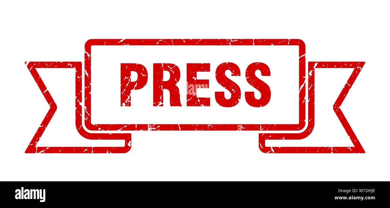 press grunge ribbon. press sign. press banner Stock Vector Image & Art ...