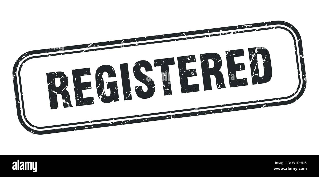 Registered stamp label square hi-res stock photography and images - Alamy