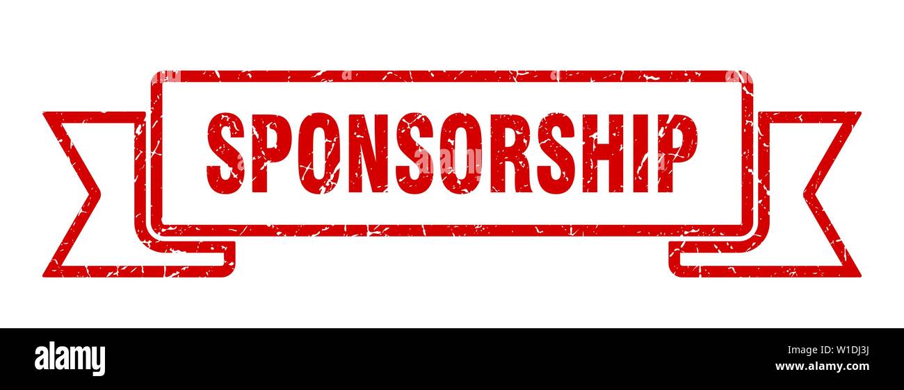 sponsorship grunge ribbon. sponsorship sign. sponsorship banner Stock ...