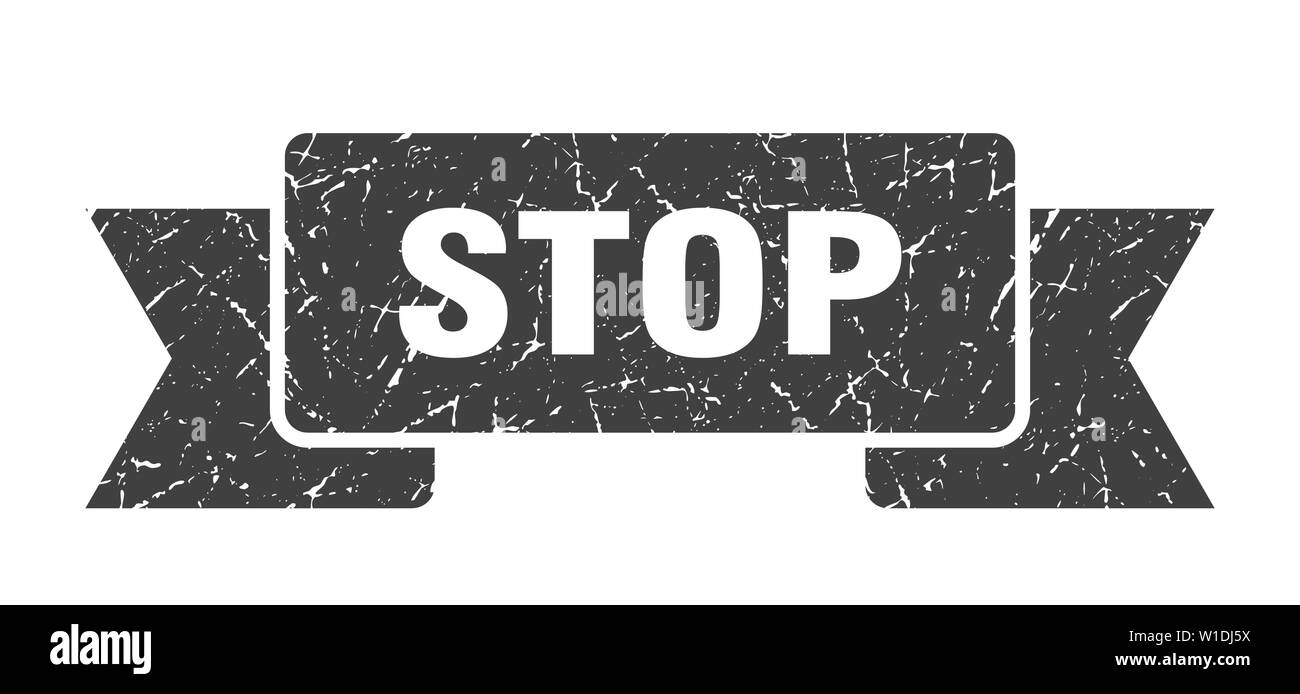 stop grunge ribbon. stop sign. stop banner Stock Vector Image & Art - Alamy