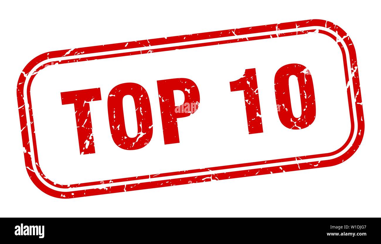 top 10 stamp. top 10 square grunge sign. top 10 Stock Vector Image ...