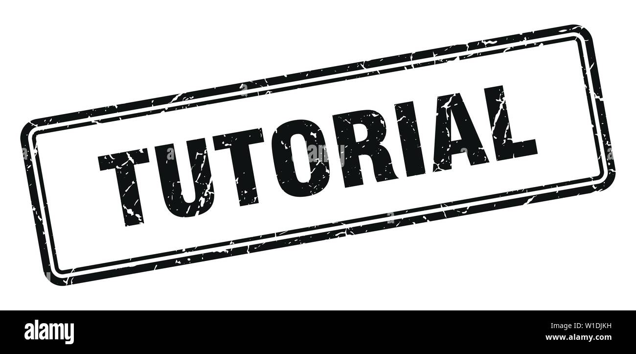 tutorial stamp. tutorial square grunge sign. tutorial Stock Vector ...