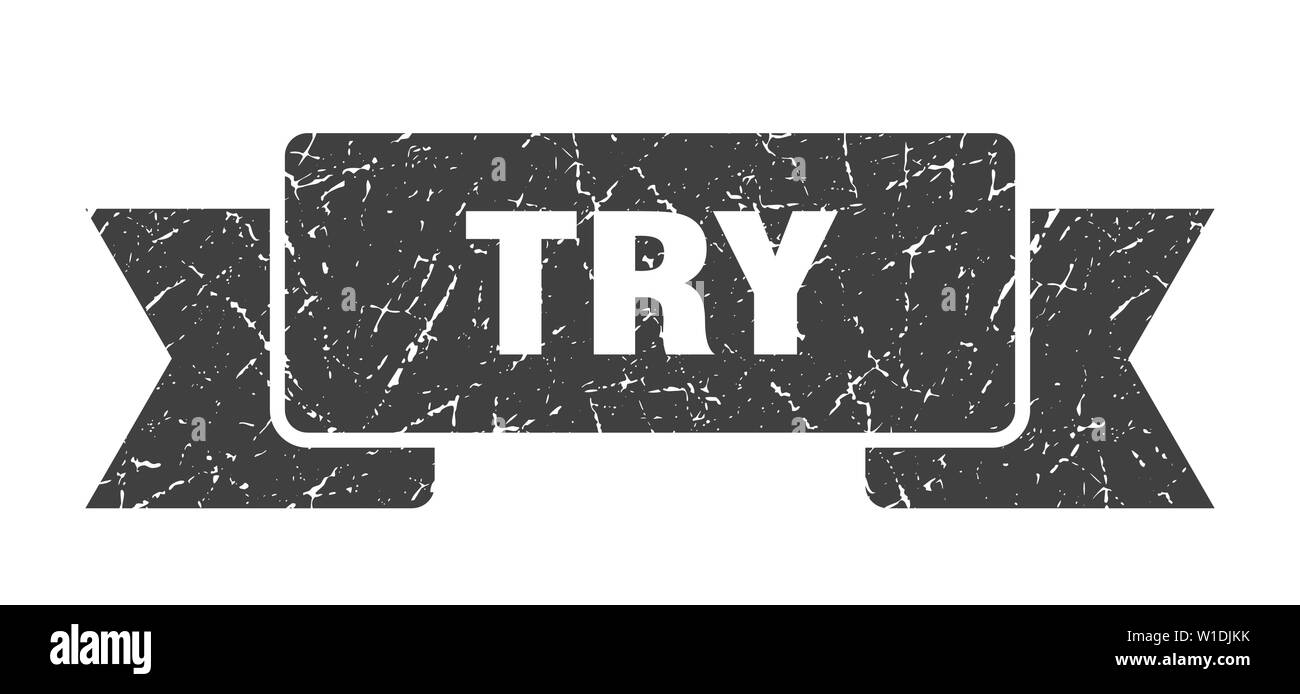 try grunge ribbon. try sign. try banner Stock Vector Image & Art - Alamy