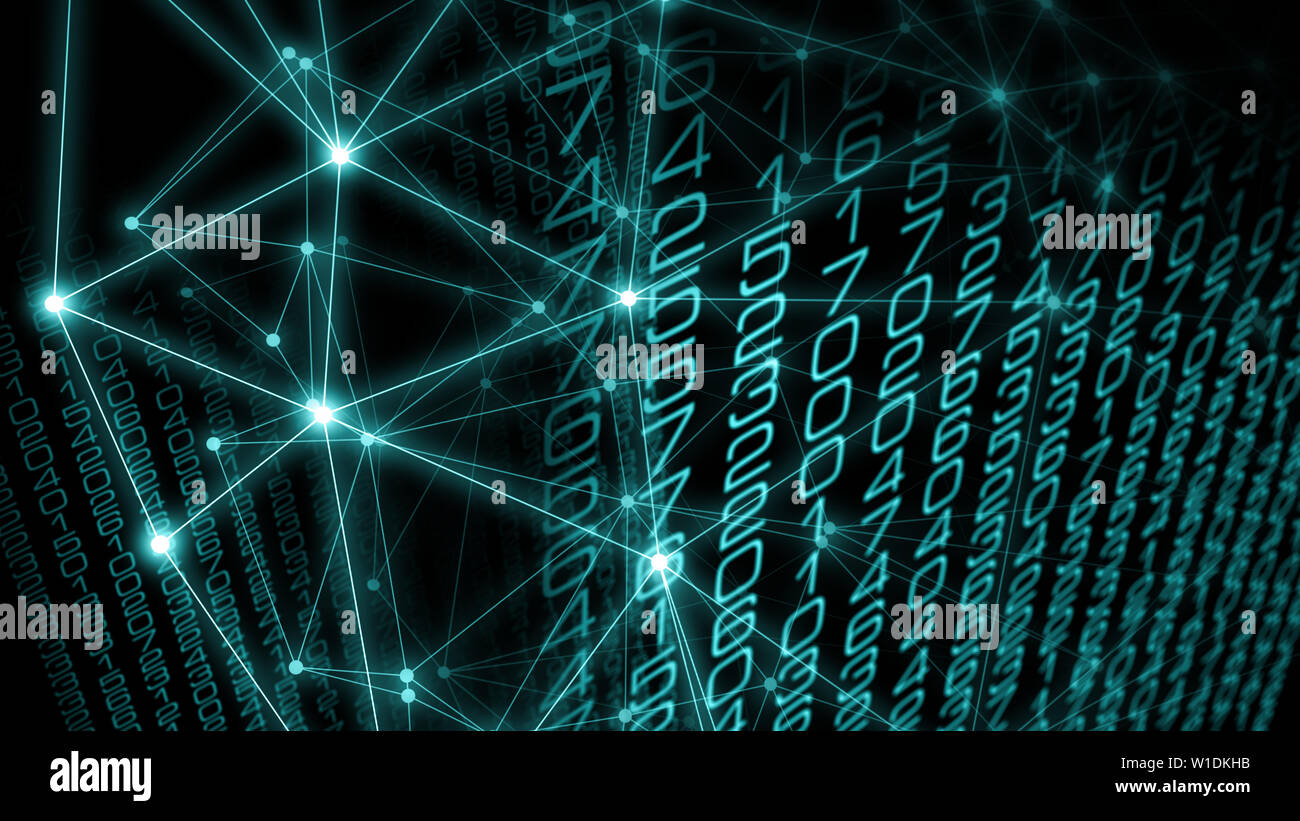 New technology algorithm idea, abstract background digital technology ...