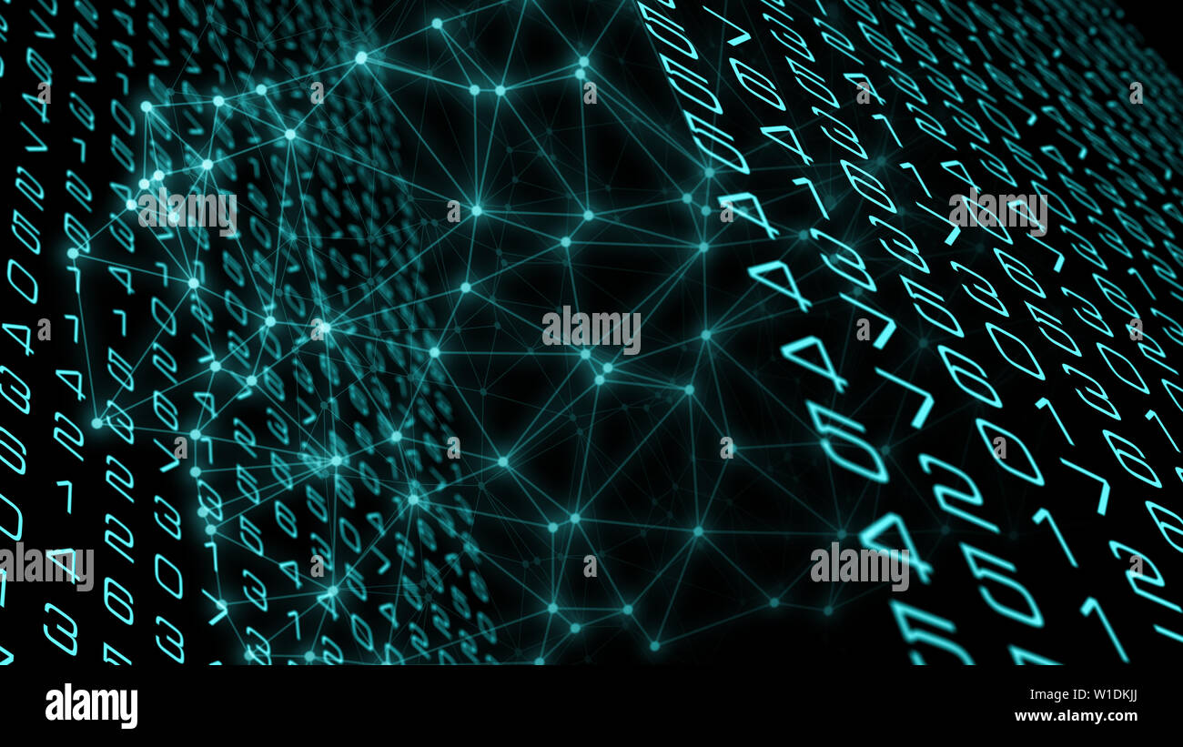 Connected dots lines graphic, big data abstract concept Stock Photo - Alamy