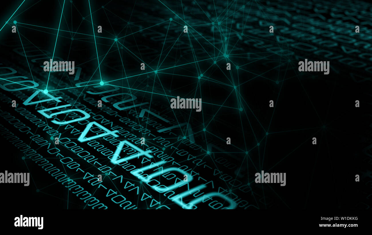 Computer code concept, cyberspace coding sci-fi backgrounds Stock Photo ...