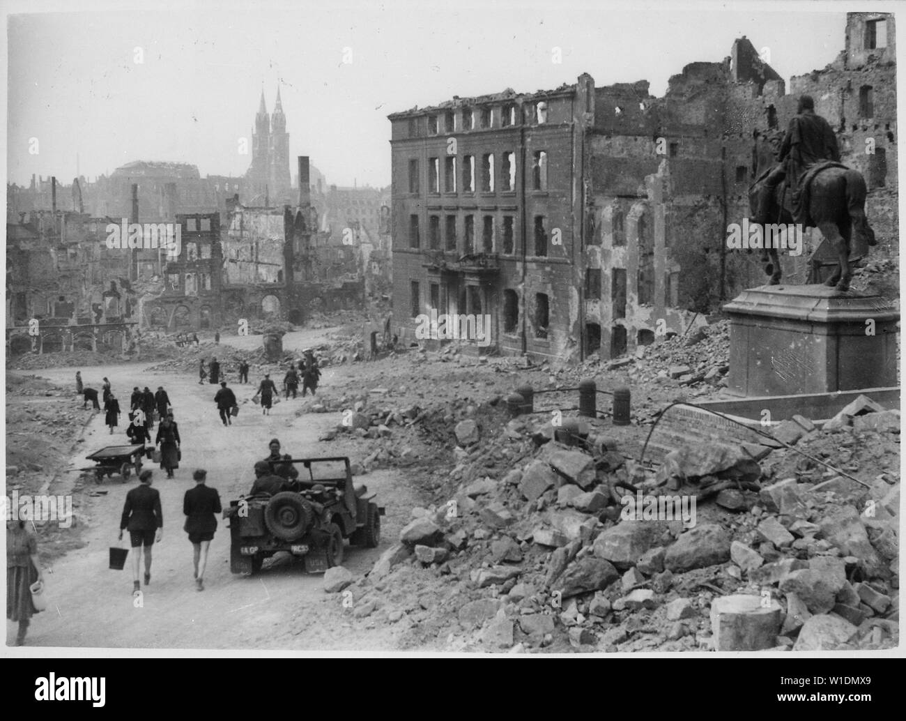 General view of the Bavarian city of Nuremberg, following the cessation ...