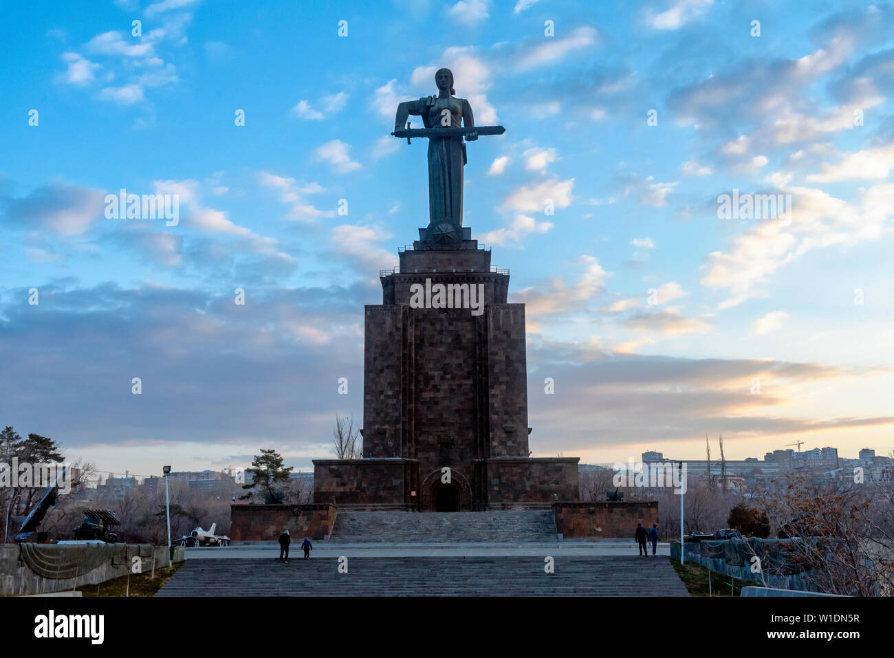 Mother Armenia, monumental statue in Victory Park. Yerevan, Armenia ...