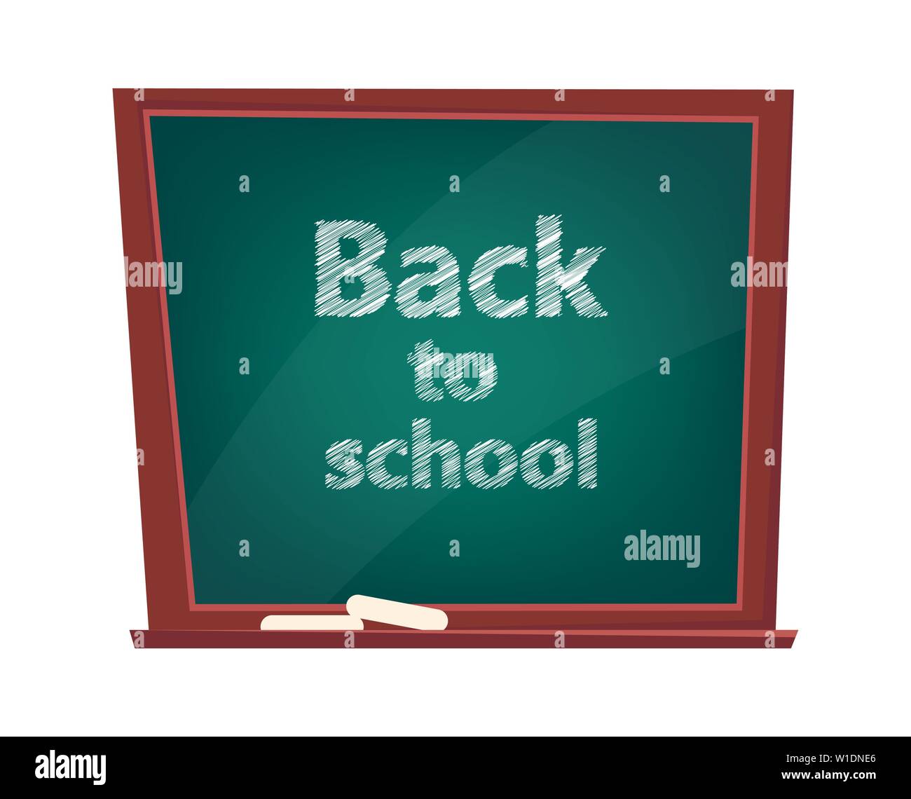 Back to school. Blackboard with chalk. Vector illustration Stock Vector ...