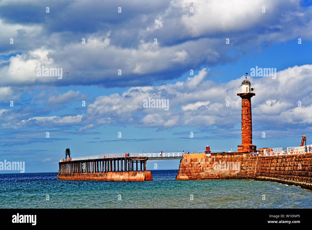 Whitby Pier, Whitby, North Yorkshire, England Stock Photo - Alamy