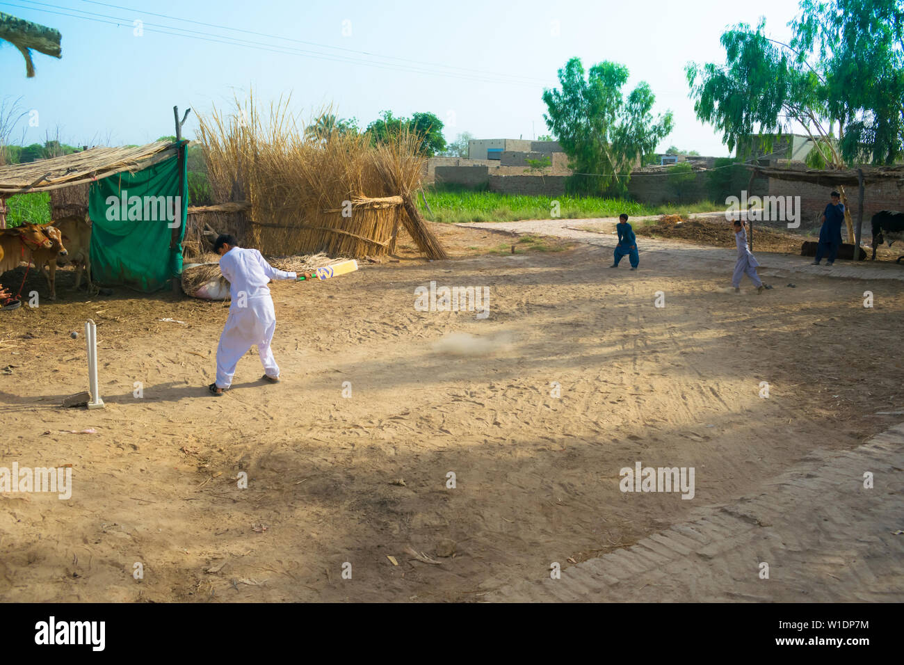 Boy playing cricket pakistan hi-res stock photography and images - Alamy