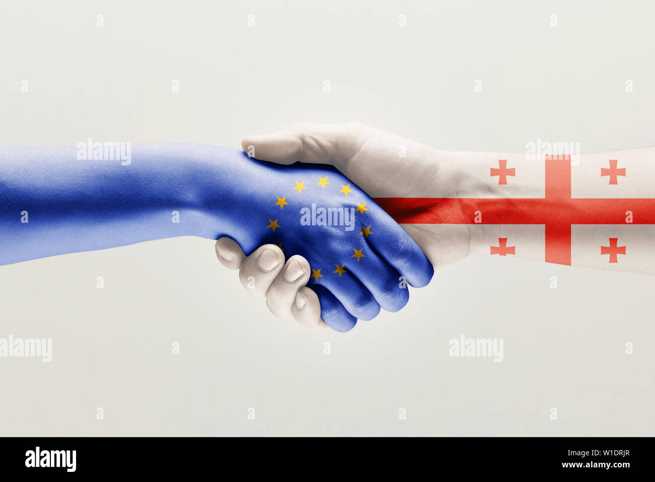 Symbol of the unity of the two countries hi-res stock photography and ...