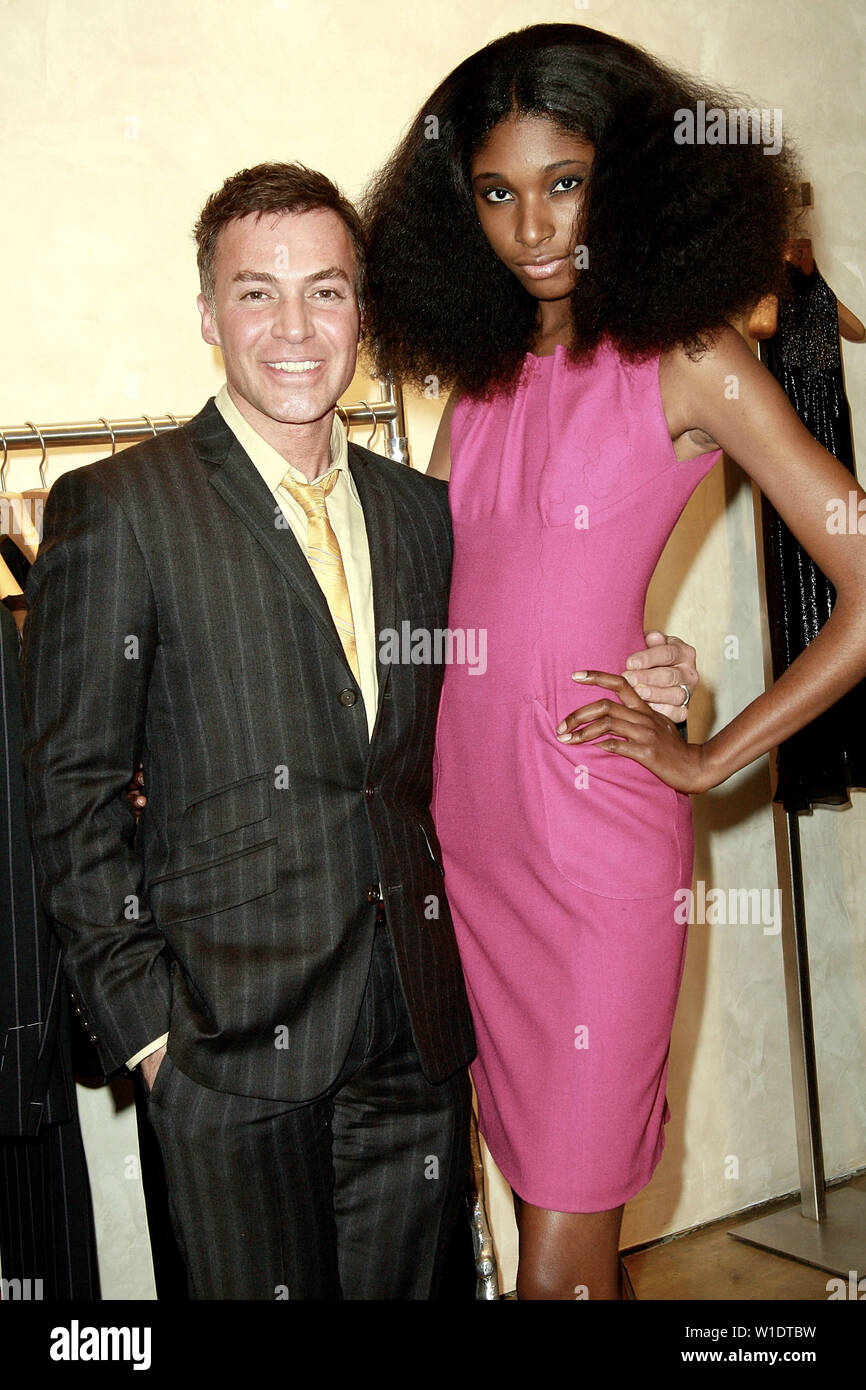 New York, USA. 5 February, 2009. Designer, Loris Diran, poses with ...