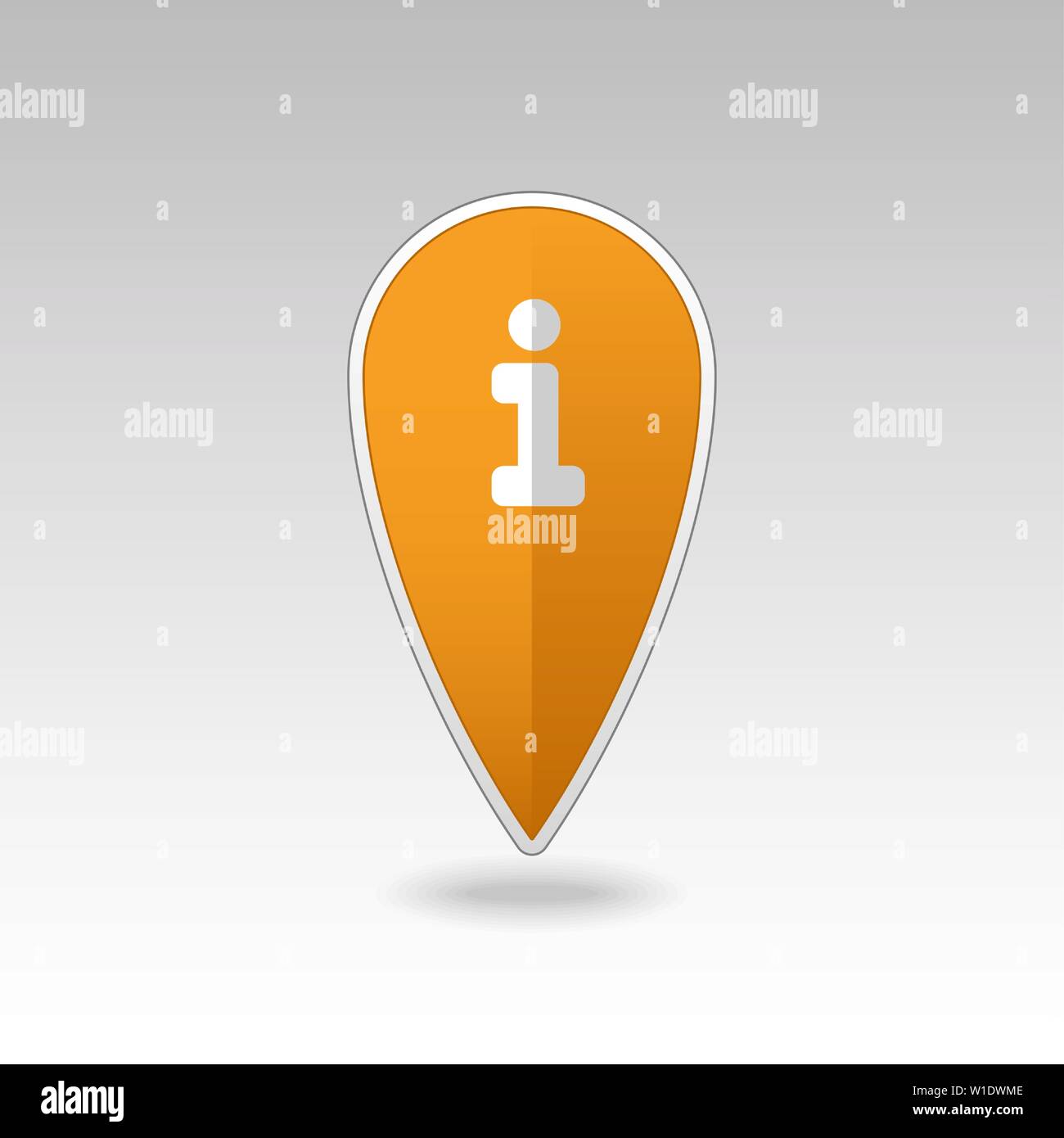 Information pin map icon. Map pointer. Map markers. Destination vector ...