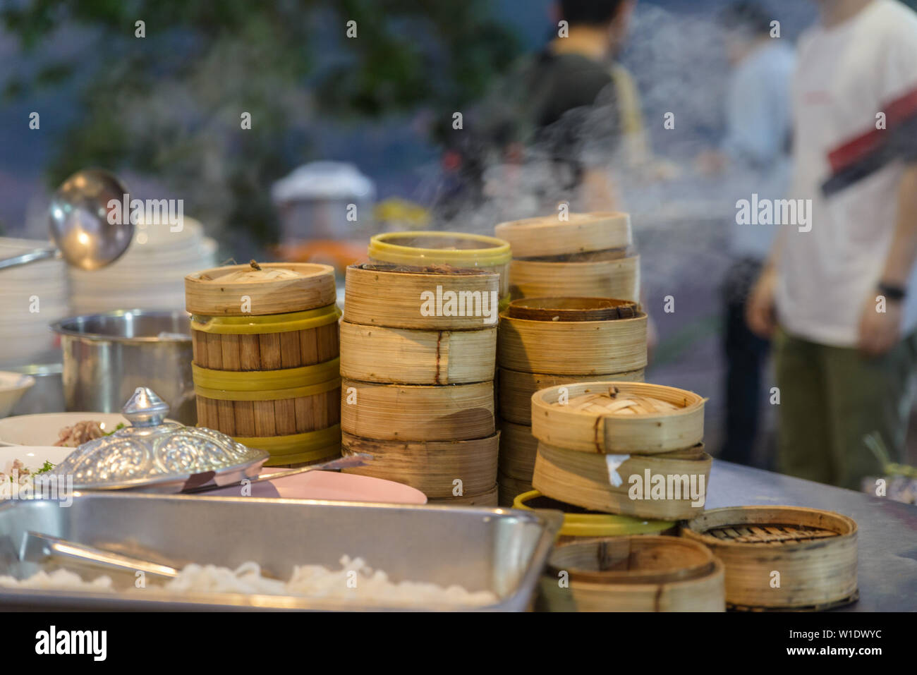 Street food in Luang Prabang, Laos. Delicious food stall selling ...