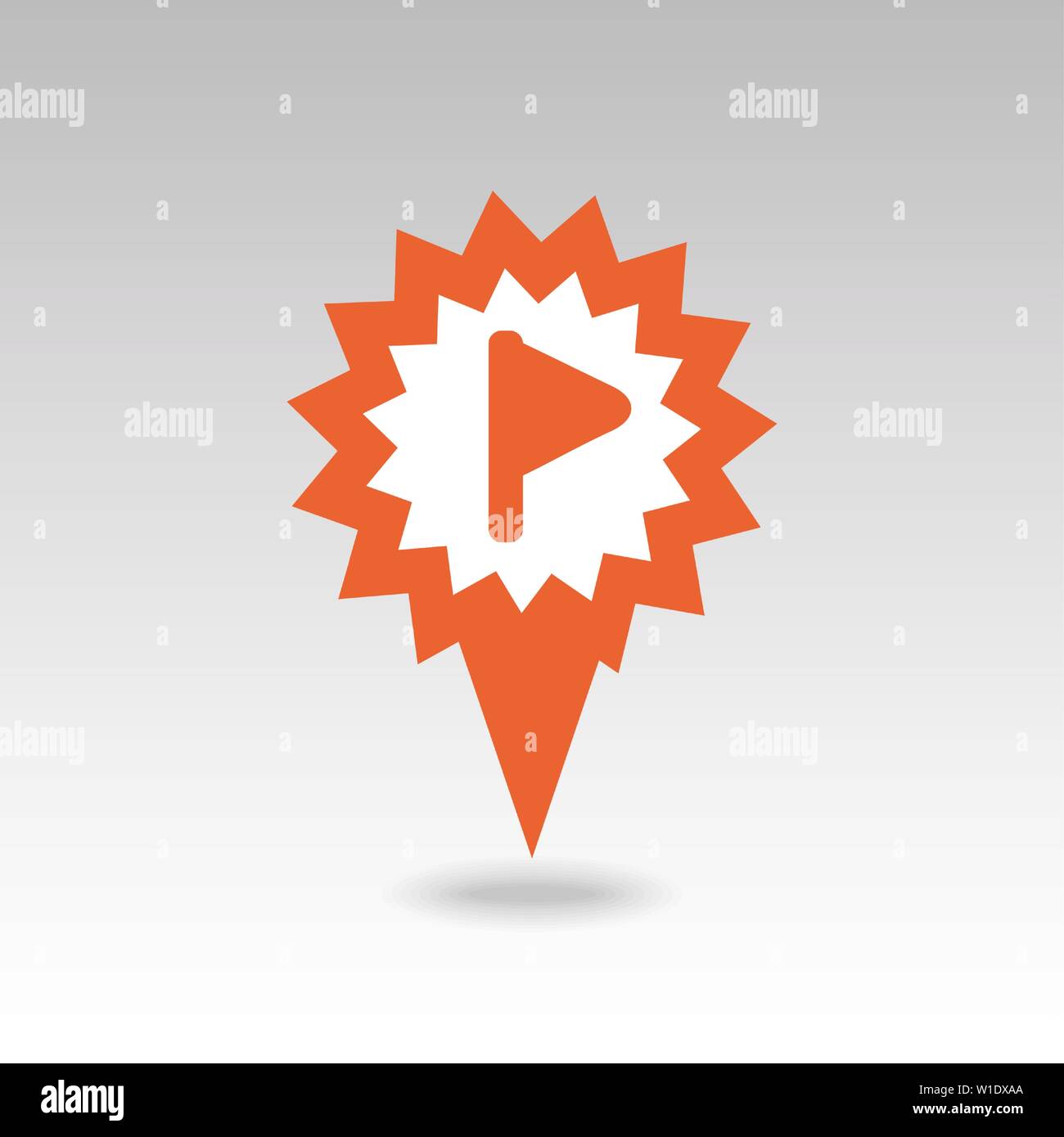 Flag pin map icon. Map pointer. Map markers. Destination vector icon ...