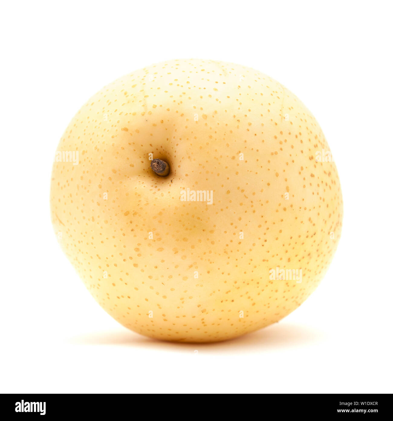 Asian pear fruit isolated on white background Stock Photo - Alamy