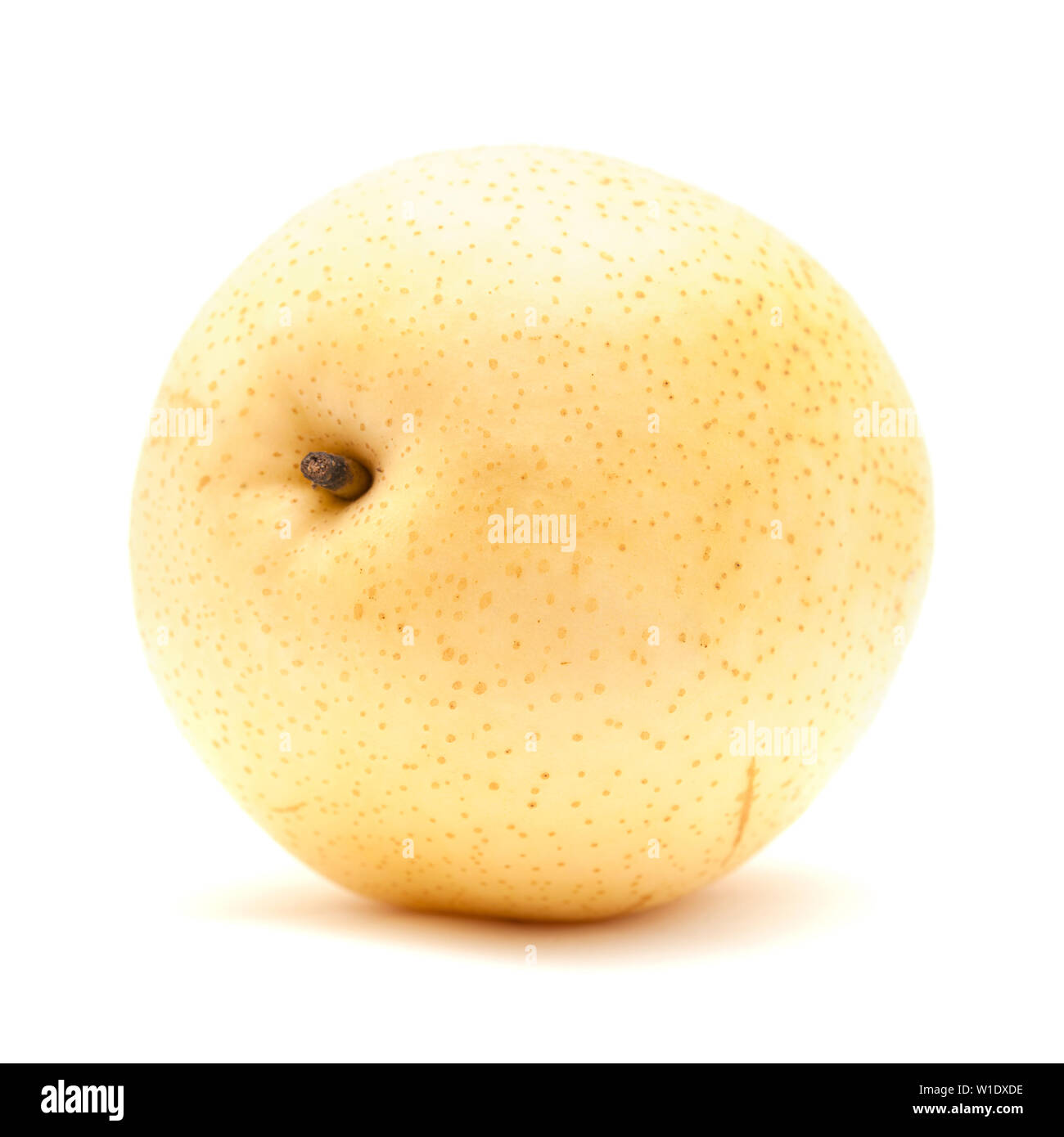Asian pear fruit isolated on white background Stock Photo - Alamy