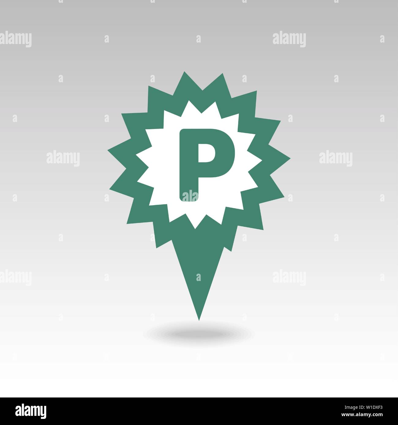 Parking pin map icon. Map pointer. Map markers. Destination vector icon ...
