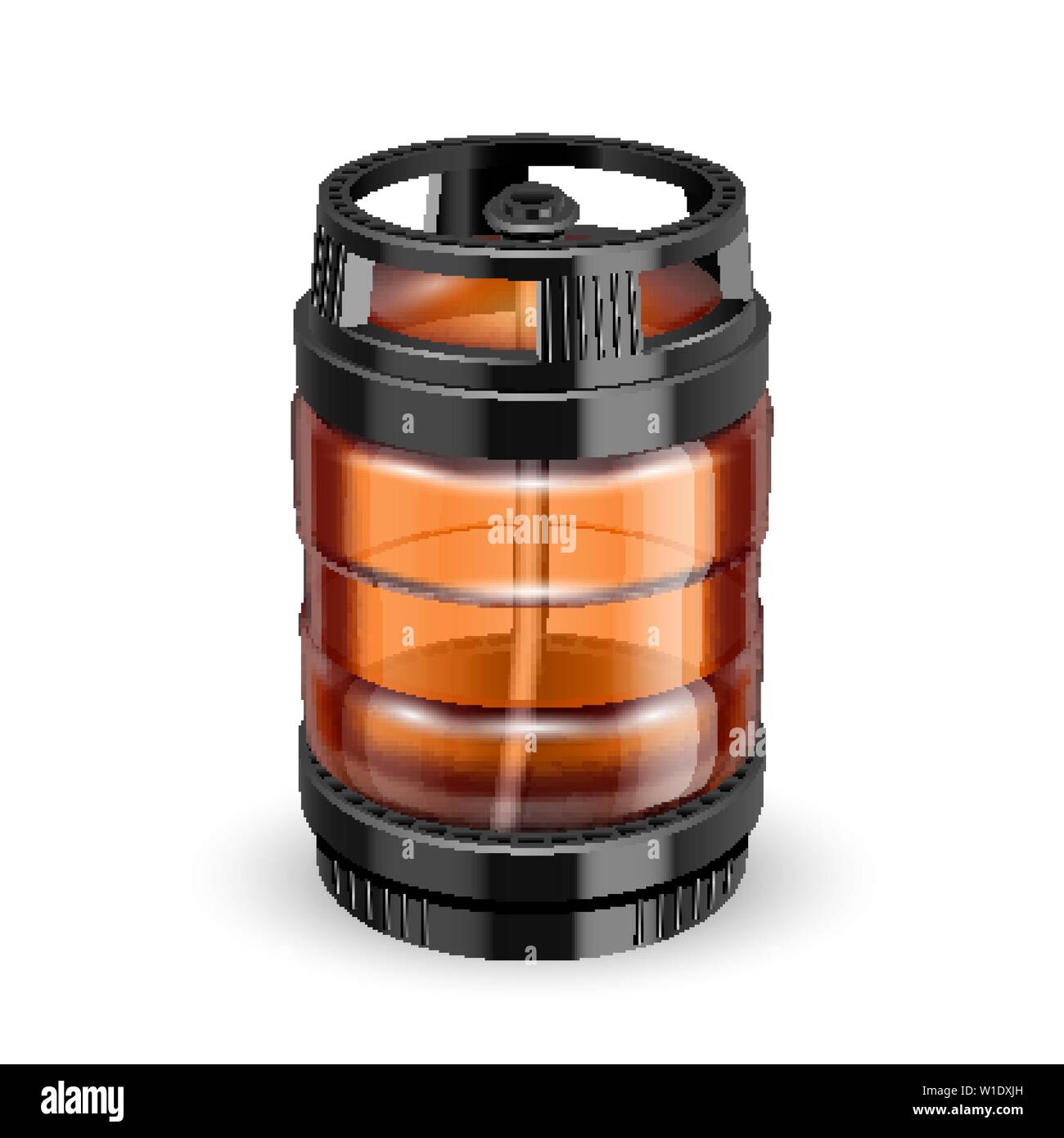 Modern Black And Brown Plastic Keg Barrel Vector Stock Vector Image ...
